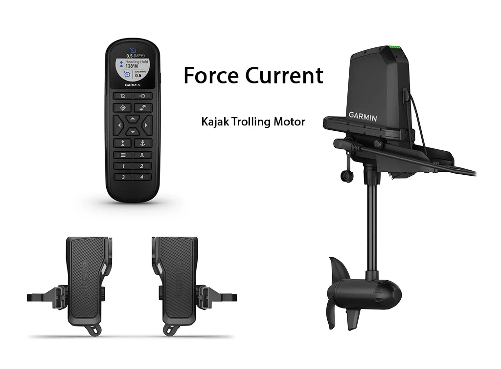 Garmin Force Current mit Fußpedal – Kajak Elektromotor & Trolling Motor